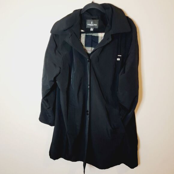 London Fog | Jackets & Coats | London Fog Black Plaid Interior Button ...